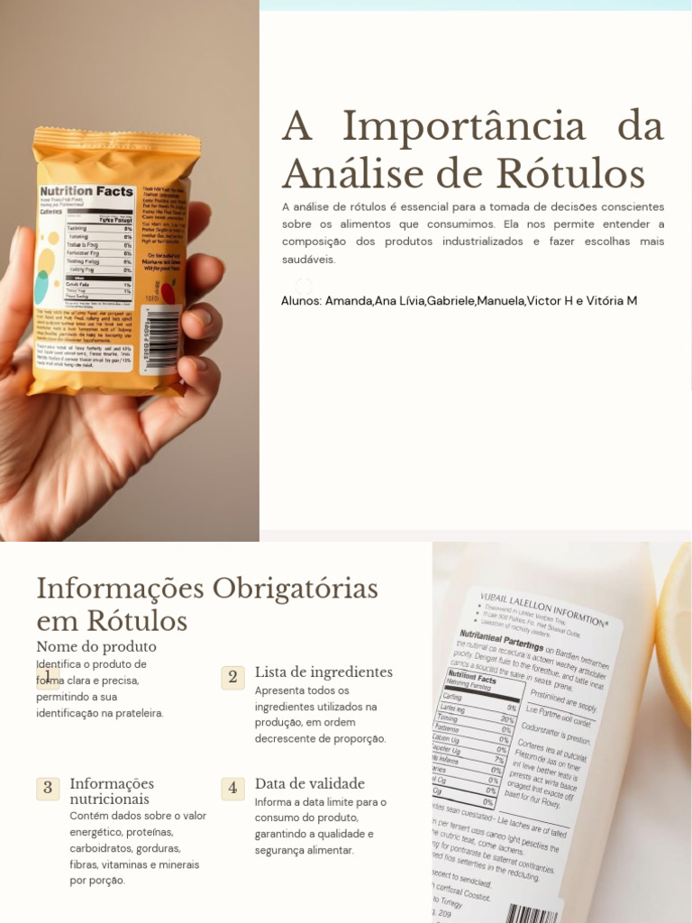 A-Importancia-da-Analise-de-Rotulos.pdf | PDF | Alimentos | Fibra alimentar
