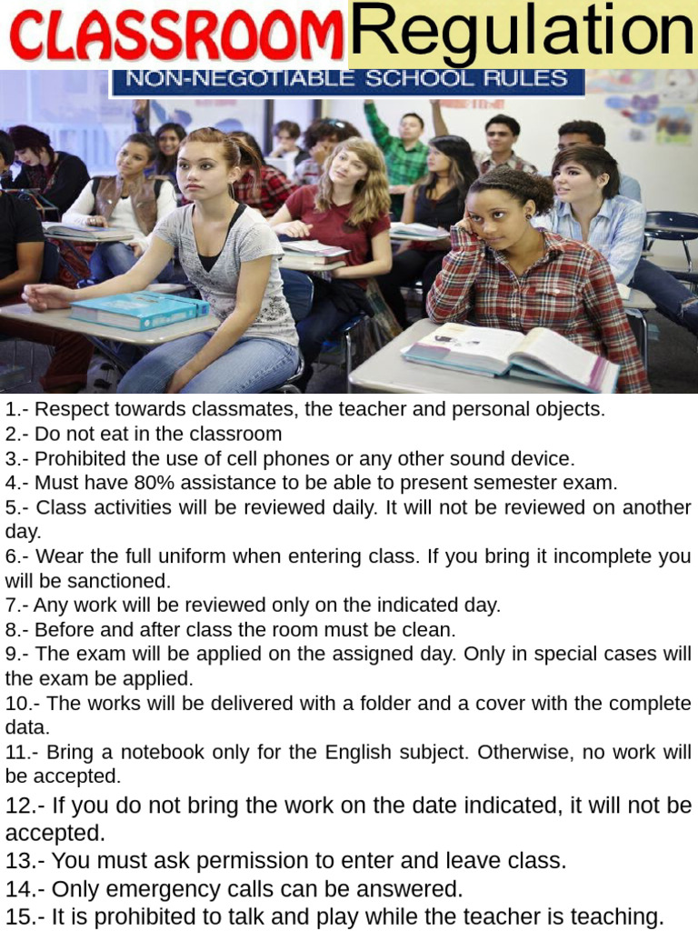 Classromm Regulations 1 | PDF