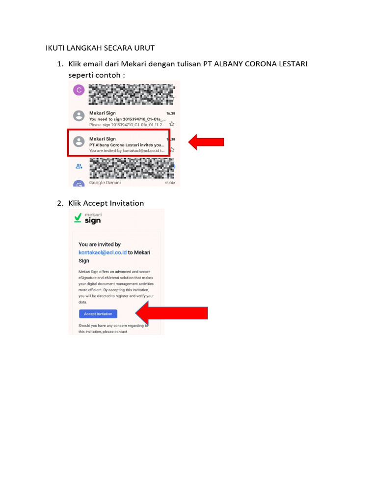 Panduan Buat Akun Mekari | PDF