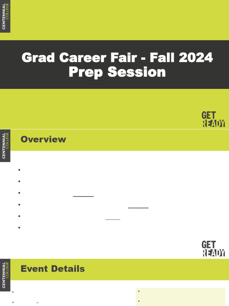 Grad Career Fair Prep Session - FALL 2024 FINAL | PDF | Résumé | Linked In