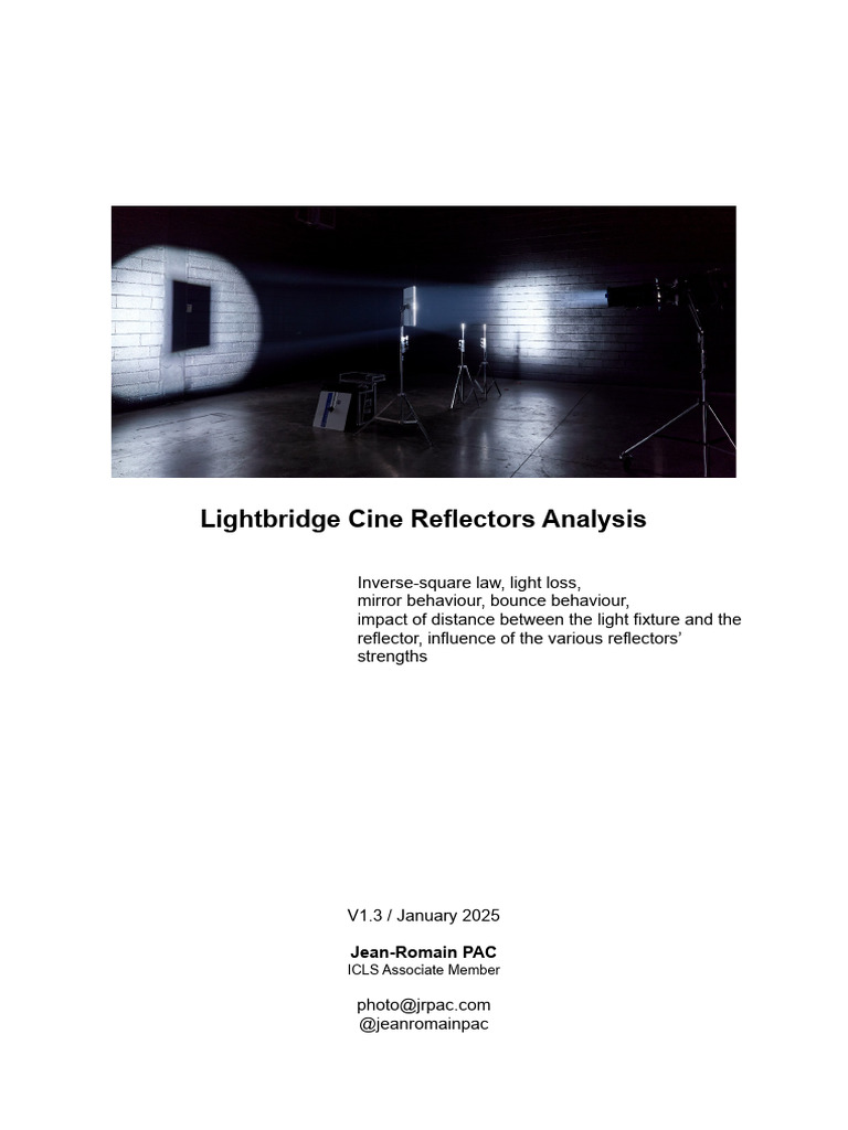 Lightbridge Cine Reflectors Analysis | PDF | Mirror | Optics