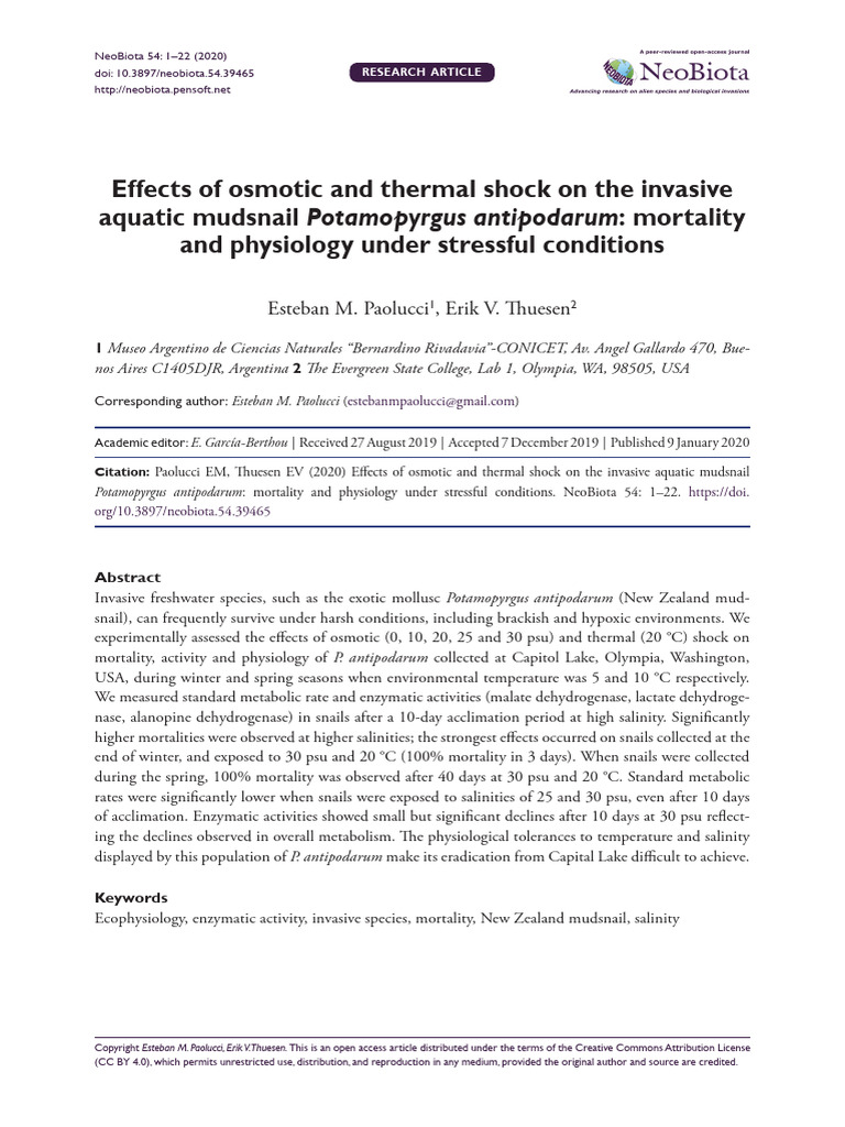 NB-54-001 Article-39465 en 1 | PDF | Lactate Dehydrogenase | Salinity