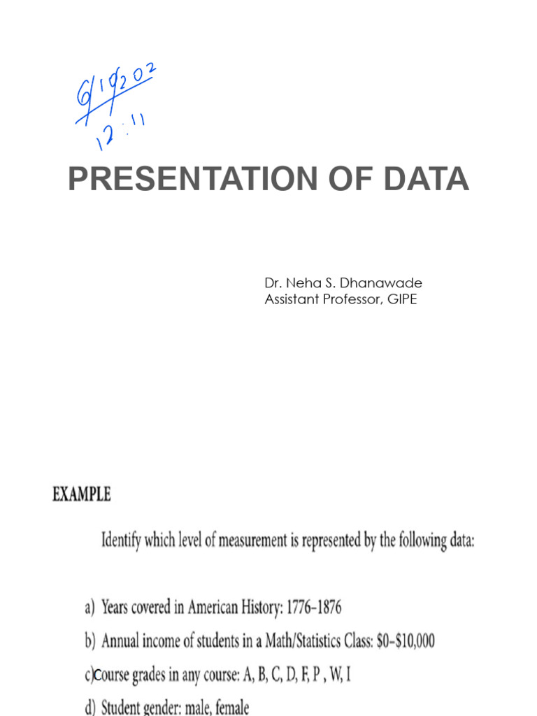 Lecture 2 - Classification - Frequency | PDF | Statistical ...