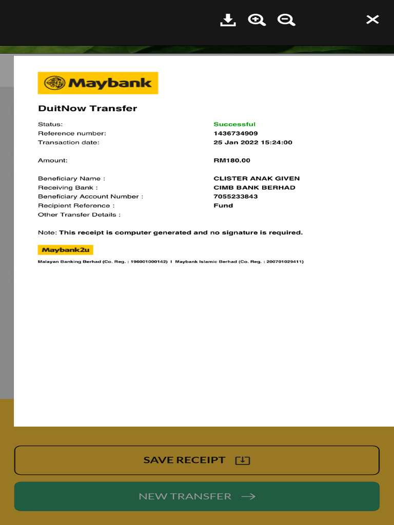 Bank Transfer Confirmation | PDF