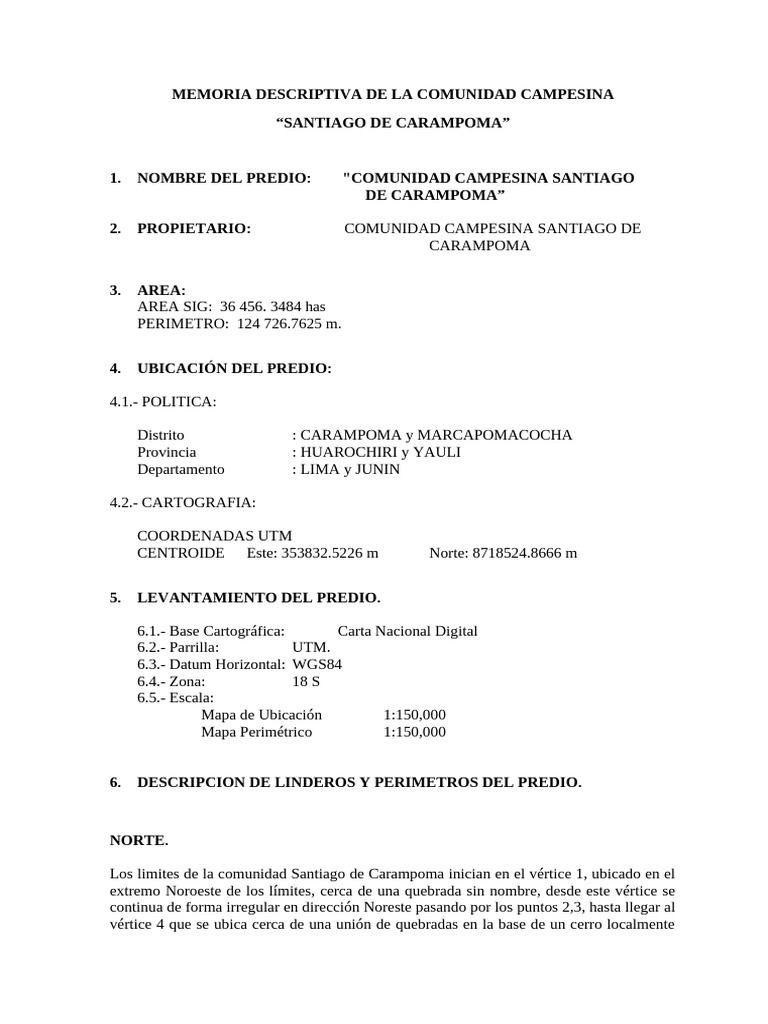 MD CC CARAMPOMA | PDF | Geofísica | Datos geográficos e información