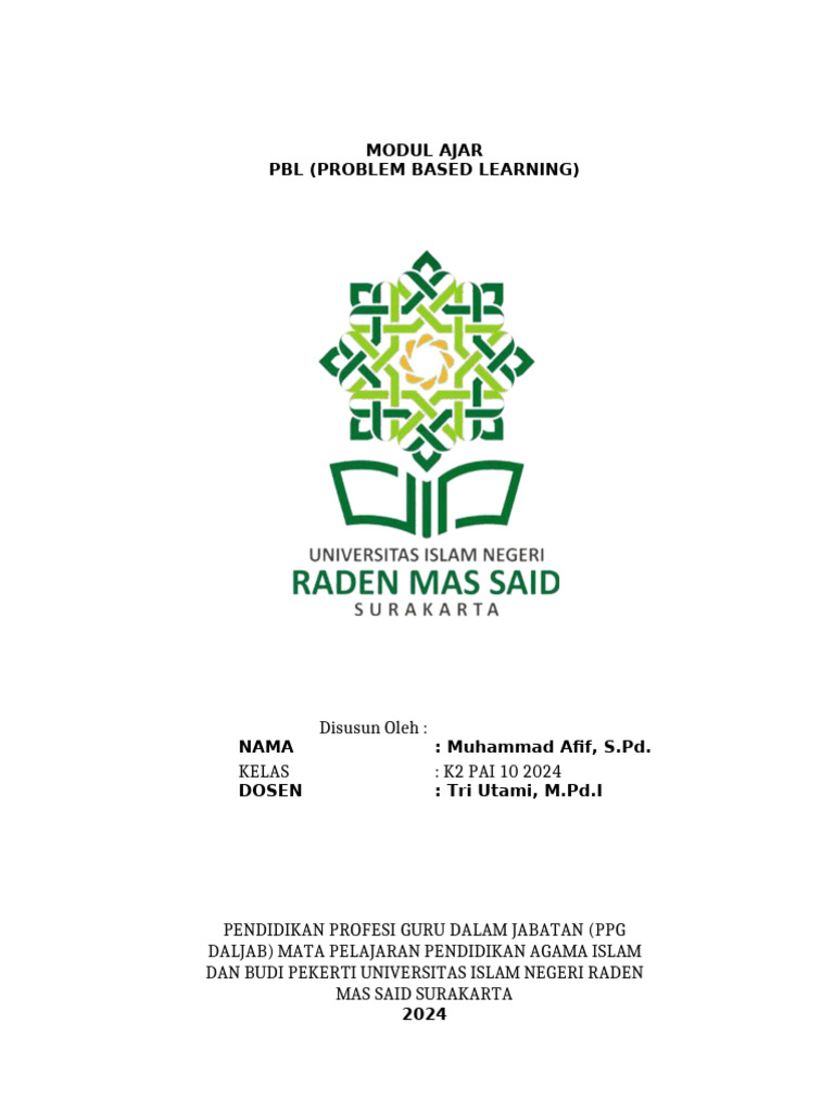 Modul Ajar PBL | PDF
