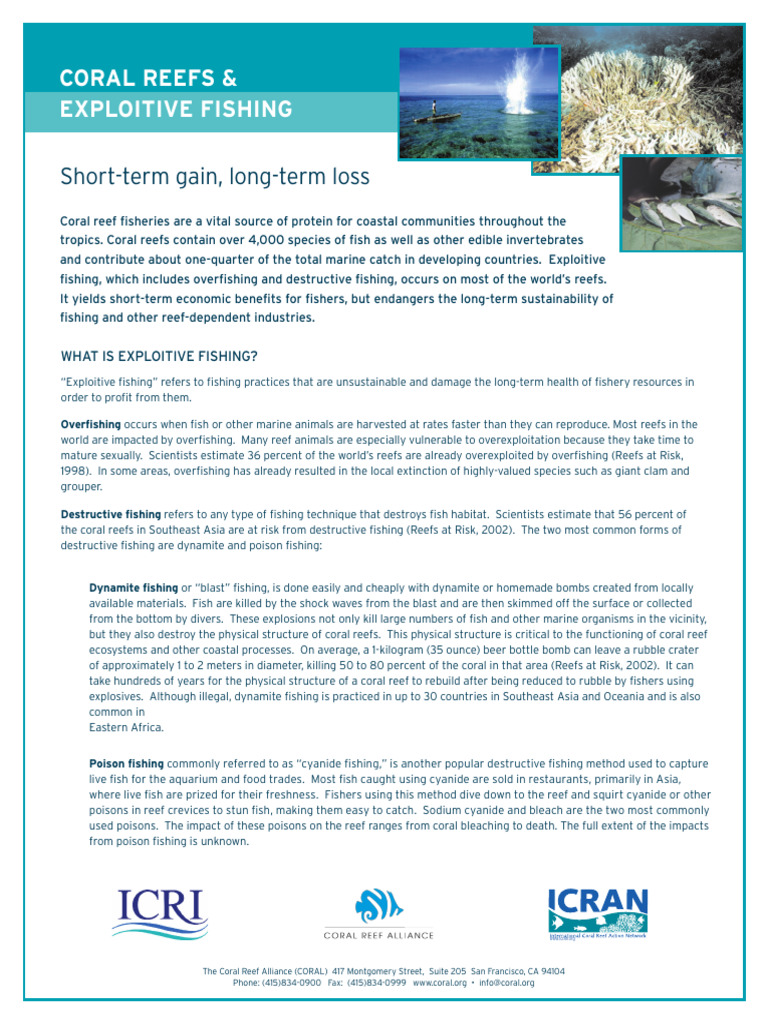 Exploitive Fishing | PDF | Overfishing | Coral Reef