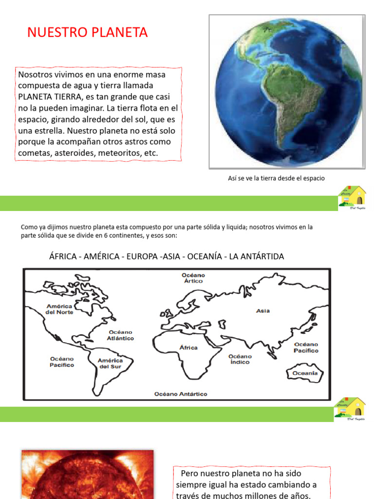 Explorando el Planeta Tierra y sus Continentes | PDF