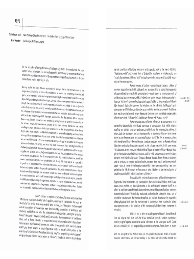 11 Rowe Koetter Collage City | PDF