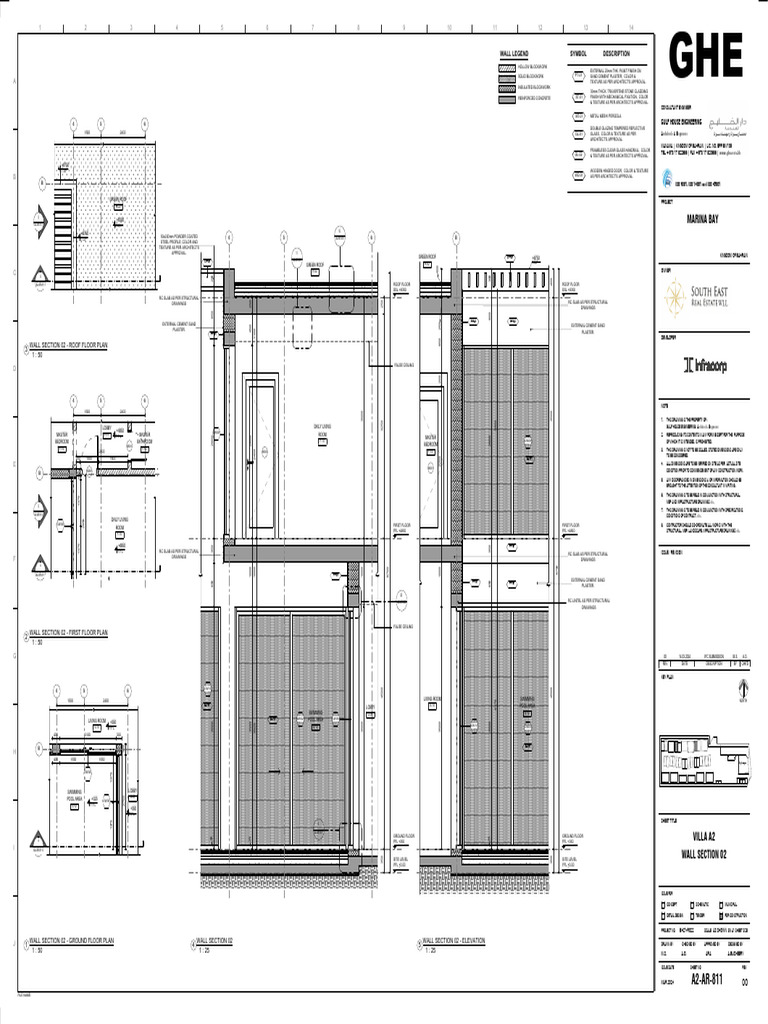 Villa A2 Wall Section Plans | PDF | Civil Engineering | Structural ...