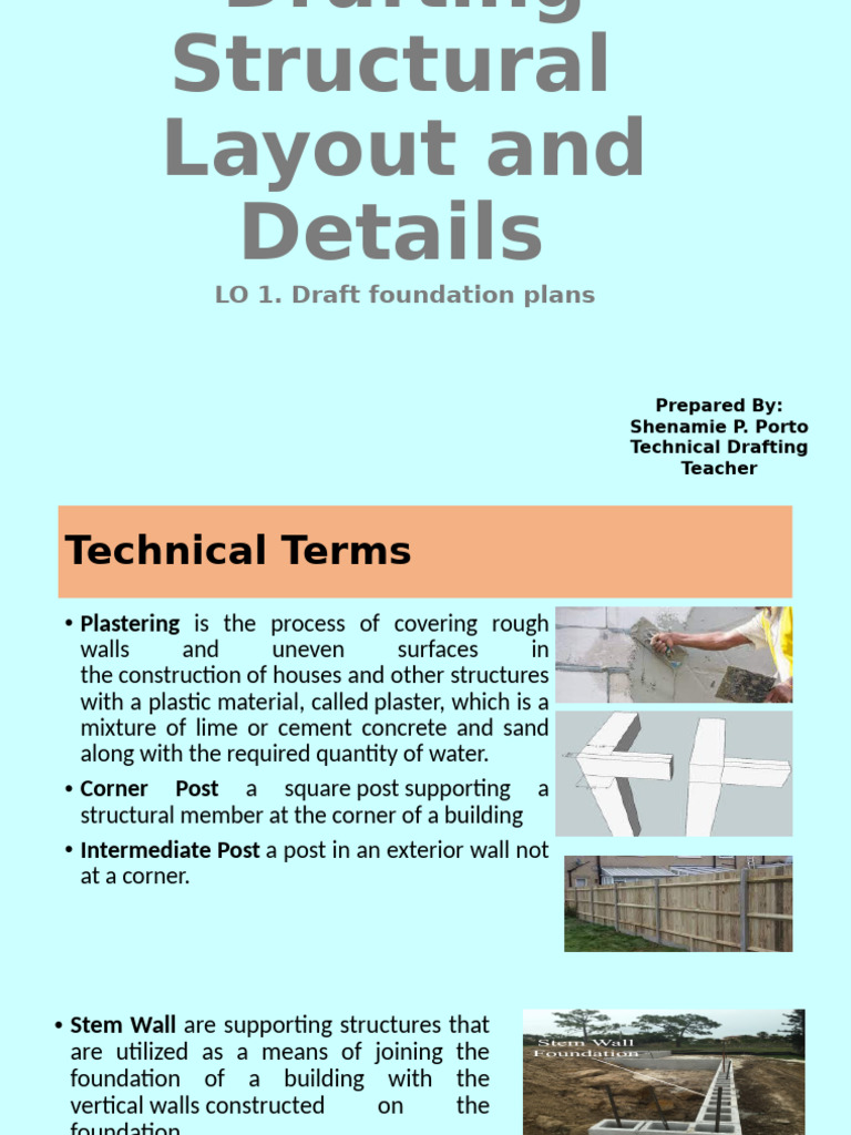 Drafting Structural Layout and Details | PDF | Foundation (Engineering) | Deep Foundation