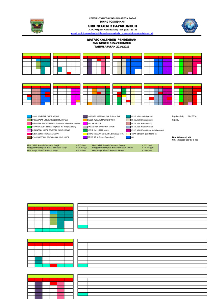 Kalender Pendidikan TP 2024-2025 & Lampiran | PDF
