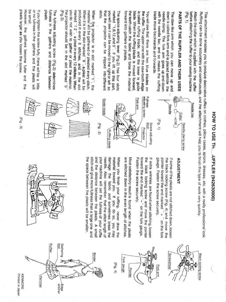 148.158. Ruffler Instructions | PDF