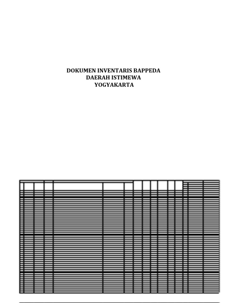 Inventaris Bappeda DIY | PDF
