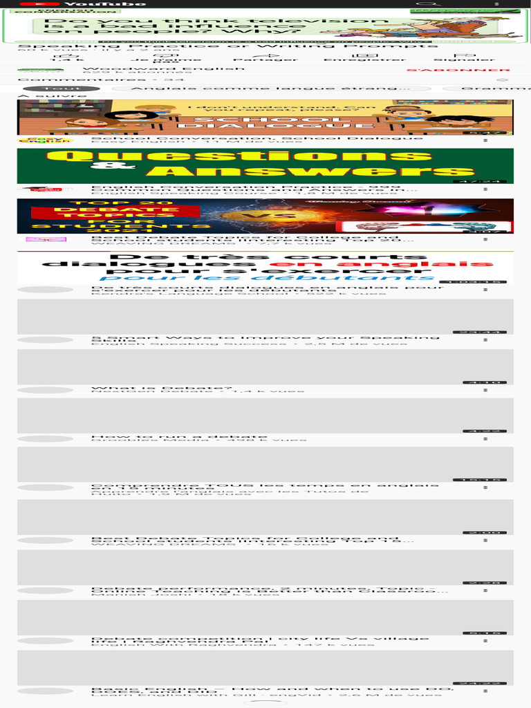 50 Debate Questions in English - Speaking Practice or Writing Prompts ...