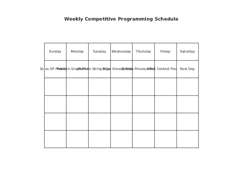 Custom Schedule Calendar | PDF