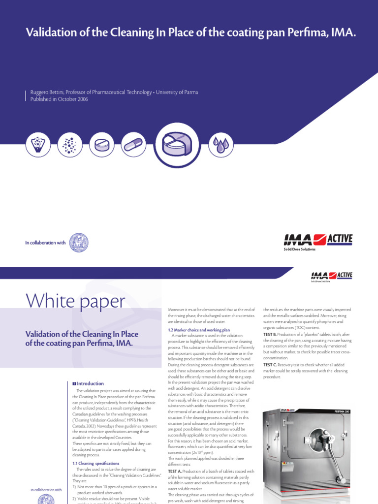 Cleaning Validation of Perfima Pan | PDF | Water | Acid