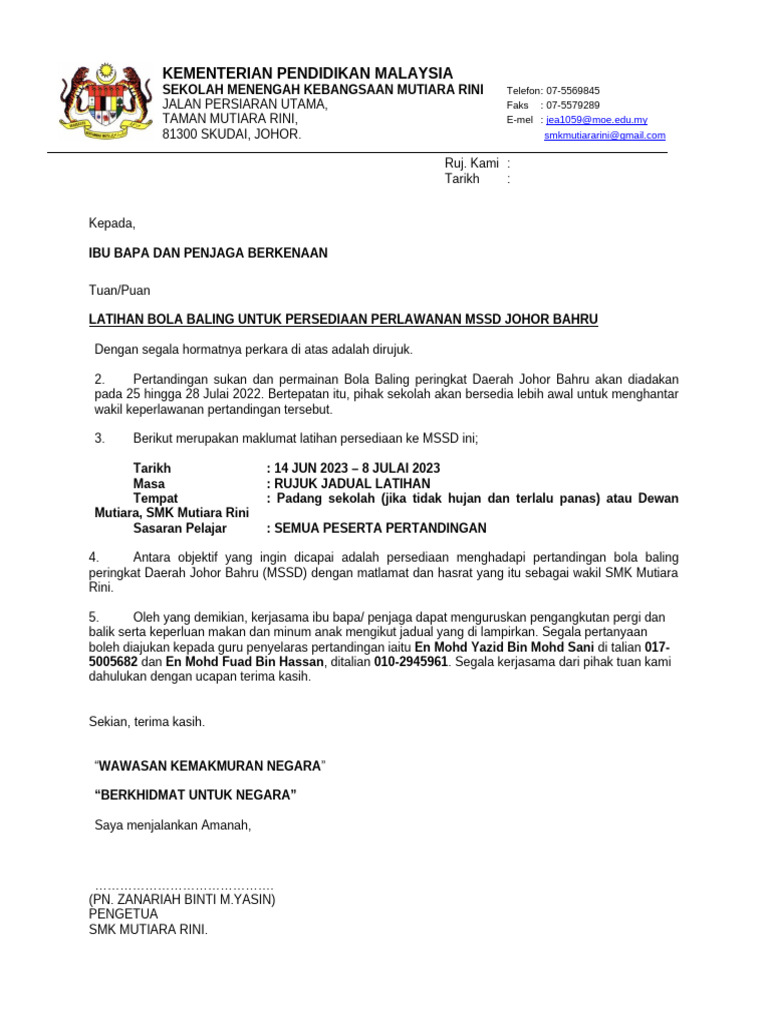 Surat Latihan Bola Baling | PDF