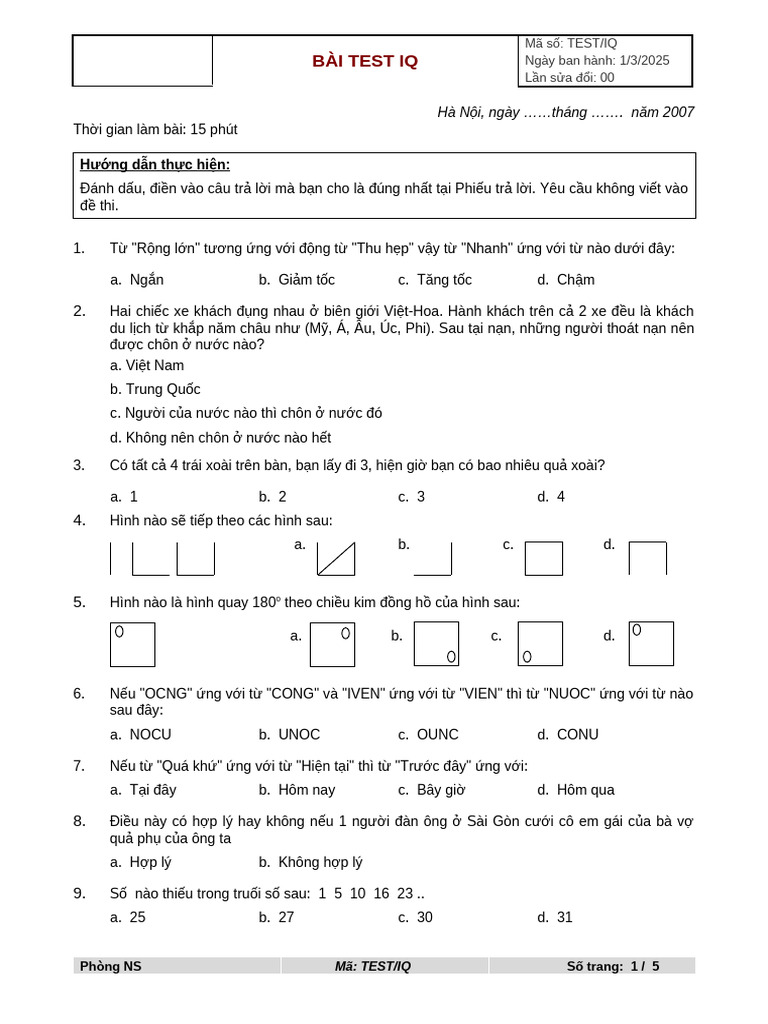 Test IQ | PDF