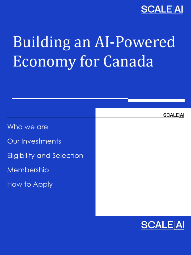 Scale AI: Funding Canada's AI Growth | PDF | Artificial Intelligence ...