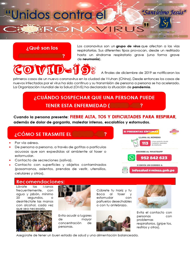 AFICHE COVID 19 | PDF | Resfriado comun | Especialidades Medicas