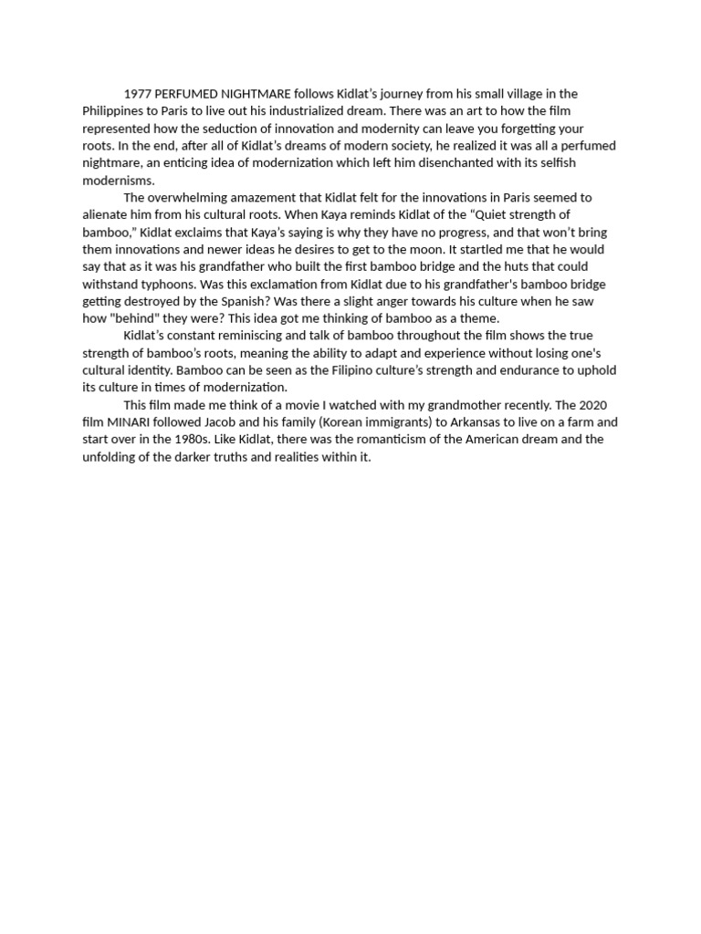 "1977 Perfumed Nightmare: Cultural Roots vs. Modernity" | PDF
