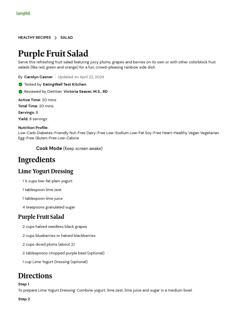 Purple Fruit Salad | PDF