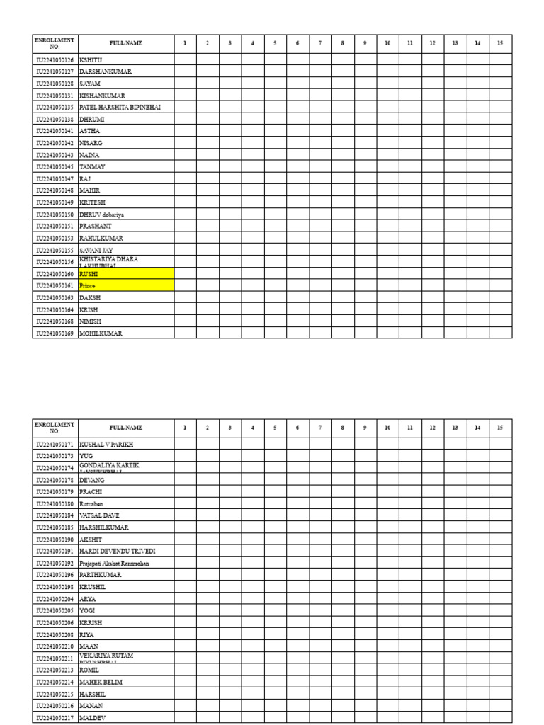 Attendance Sheet 2025 - Copy of Sheet1 | PDF | Video Game Development ...