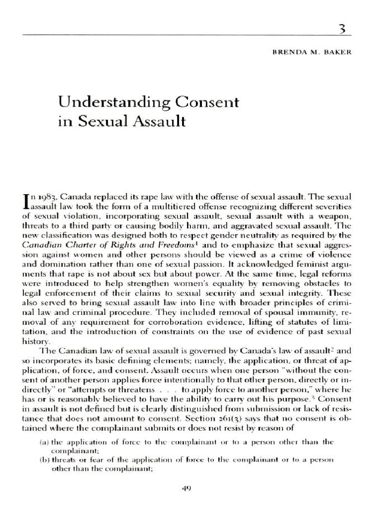 understanding consent | PDF | Assault | Rape