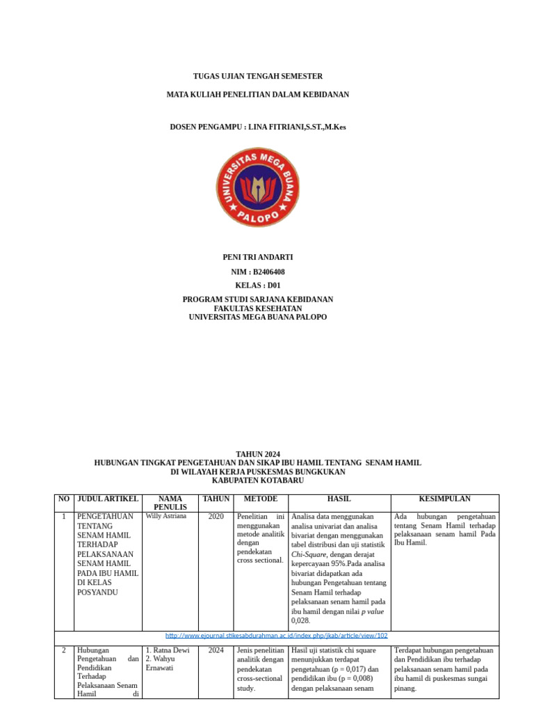 Format Tugas Review Jurnal Kelas c1 | PDF
