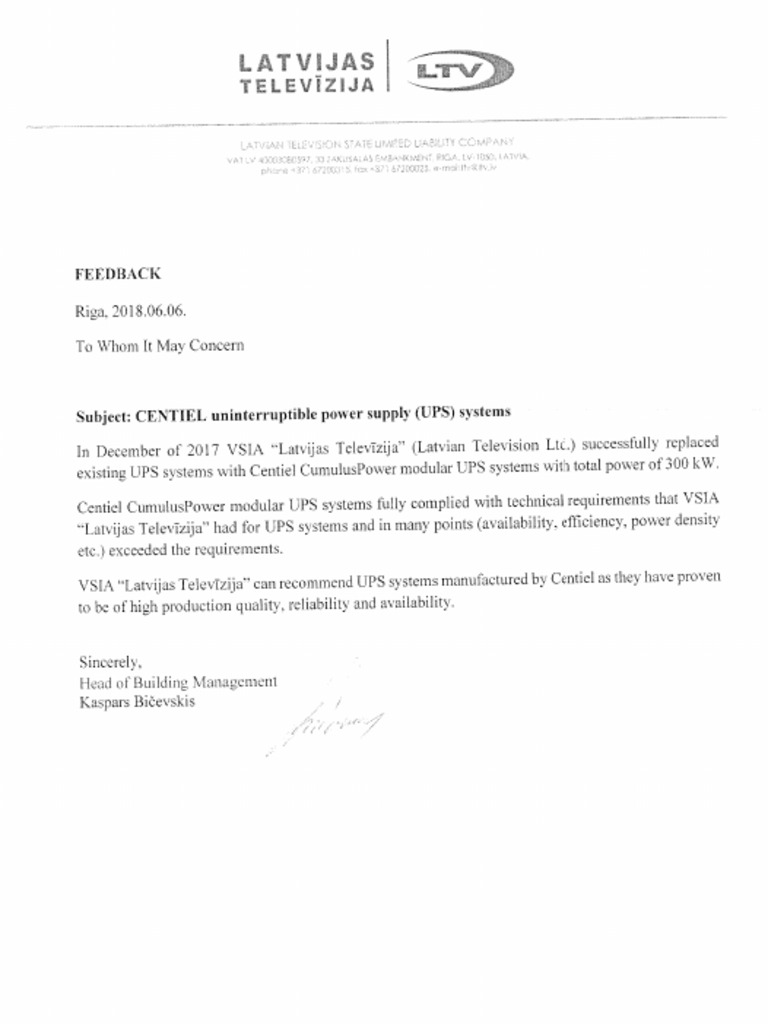 300kW Latvian Television | PDF