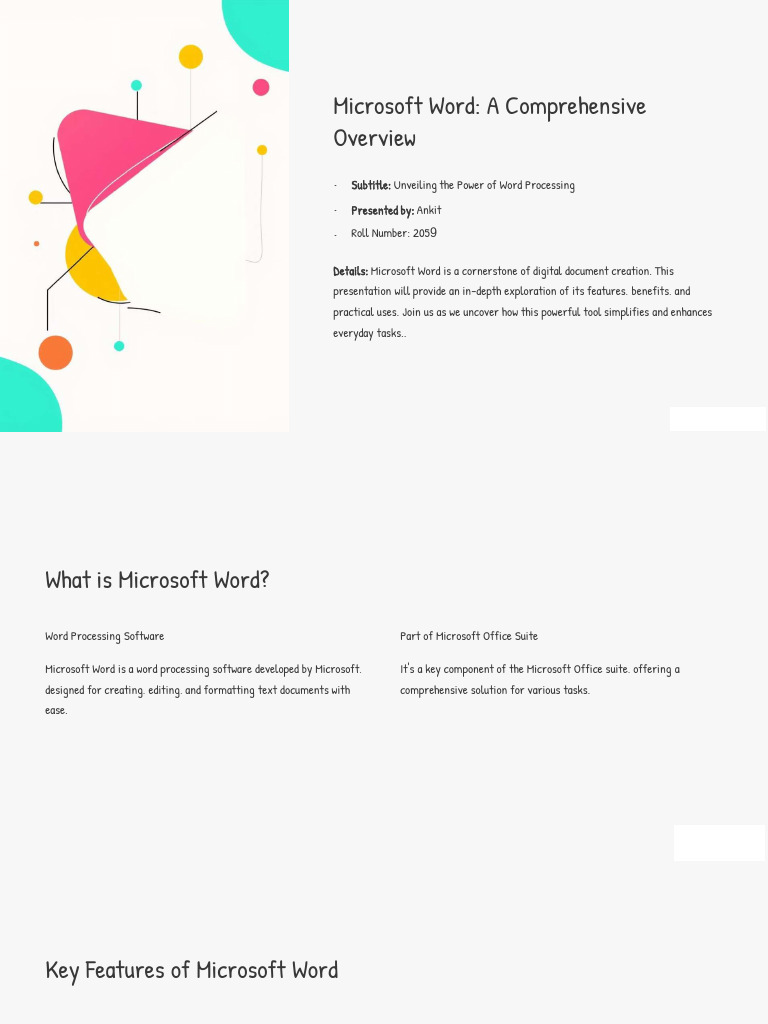 Microsoft Word Features and Benefits Guide | PDF | Microsoft Word ...