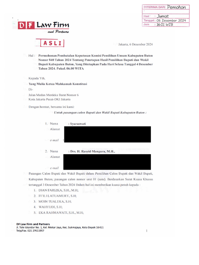 Permohonan 3965 6079 Permohonan Awal Redacted-1 | PDF