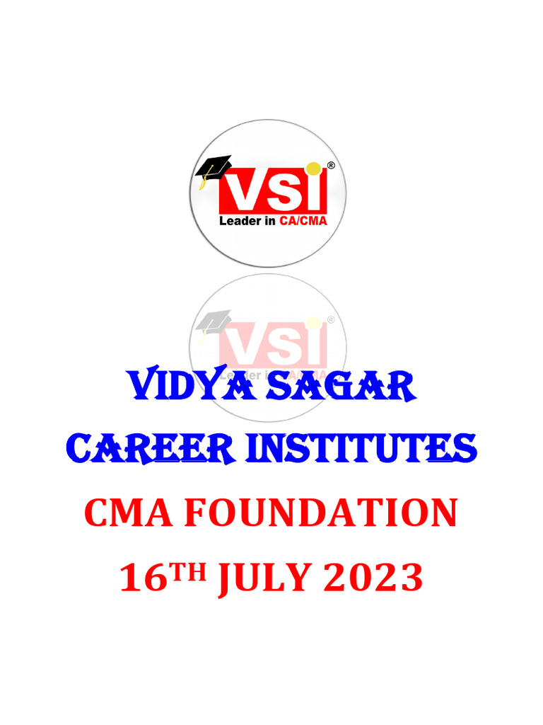 CMA Foundation Paper 3 Solutions July 2023 | PDF | Consideration | Private Law