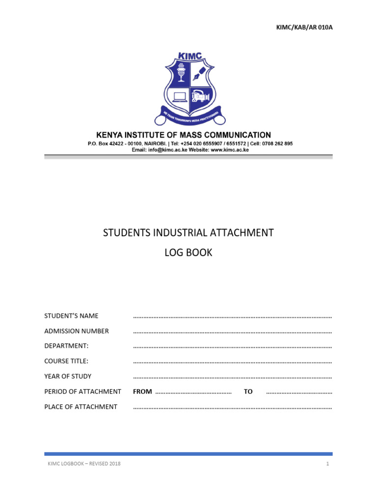 010 Industrial Attachment Log Book | PDF