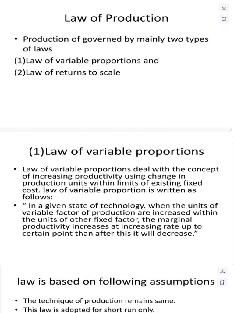law of production | PDF