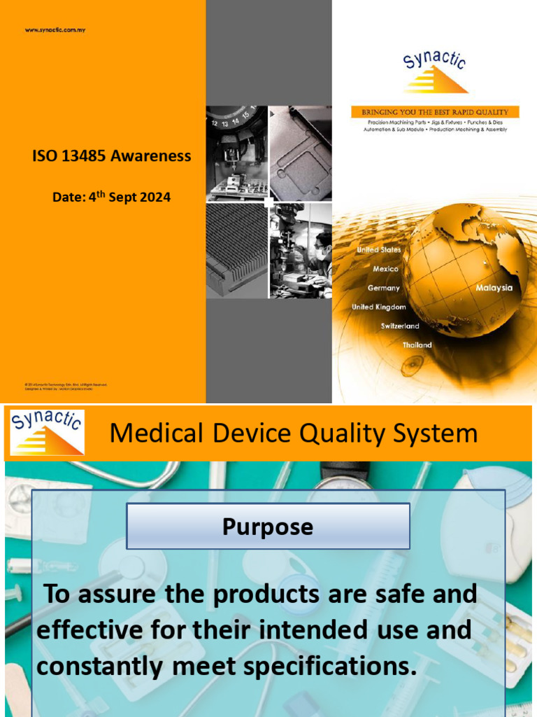 ISO 13485 Briefing June 2024 | PDF | Iso 9000 | Specification ...