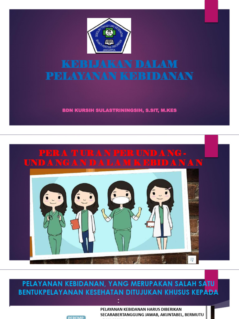 PPT MATERI KEBIJAKAN DALAM PELAYANAN KEBIDANAN | PDF
