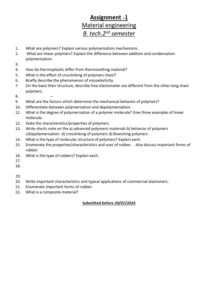 materil engineering 1st sem | PDF