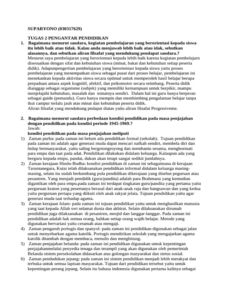 Tugas 2 Pengantar Pendidikan | PDF