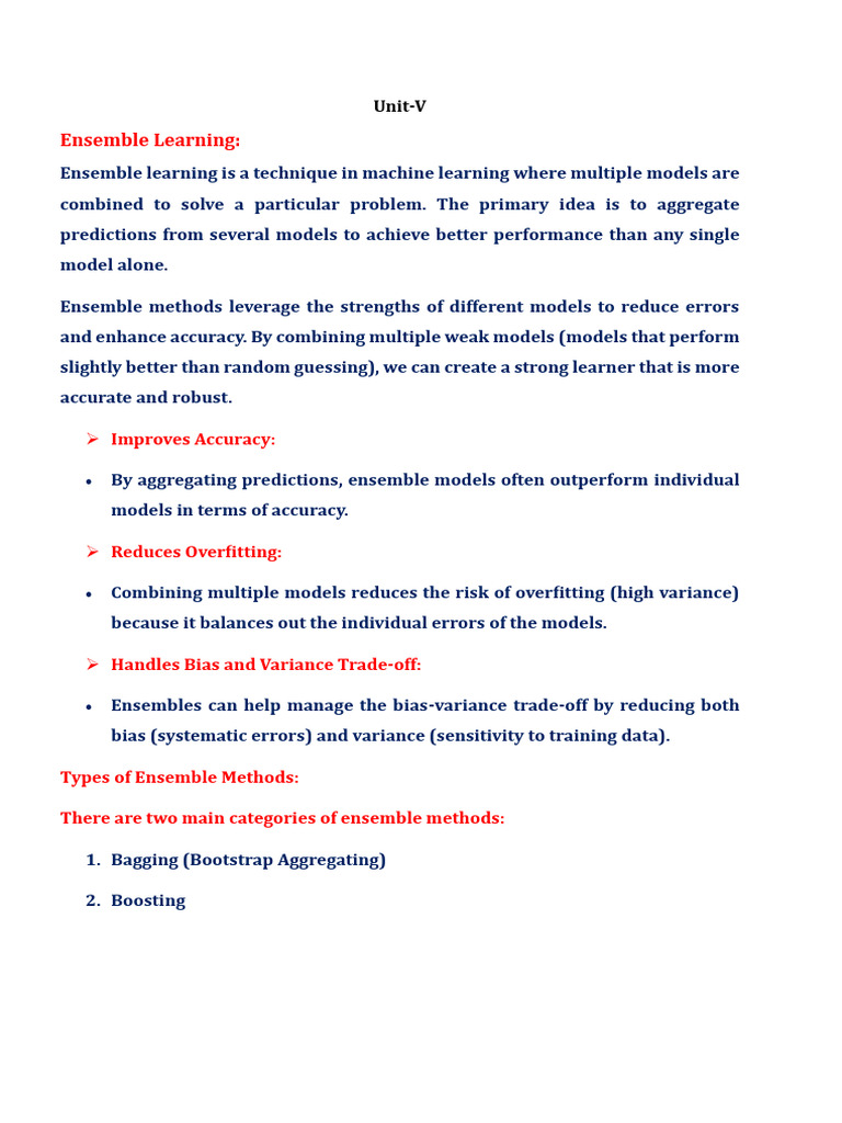 Unit-V_1 | PDF | Applied Mathematics | Machine Learning