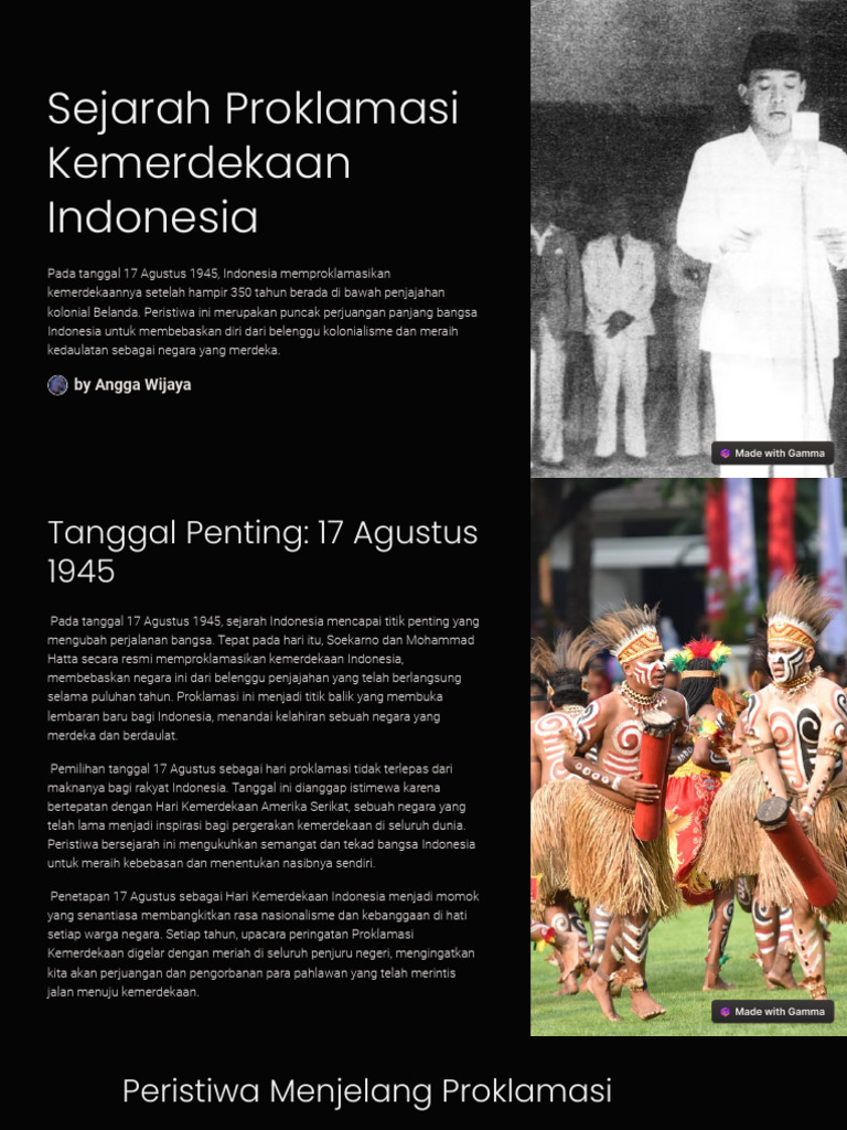 Sejarah Proklamasi Kemerdekaan Indonesia | PDF