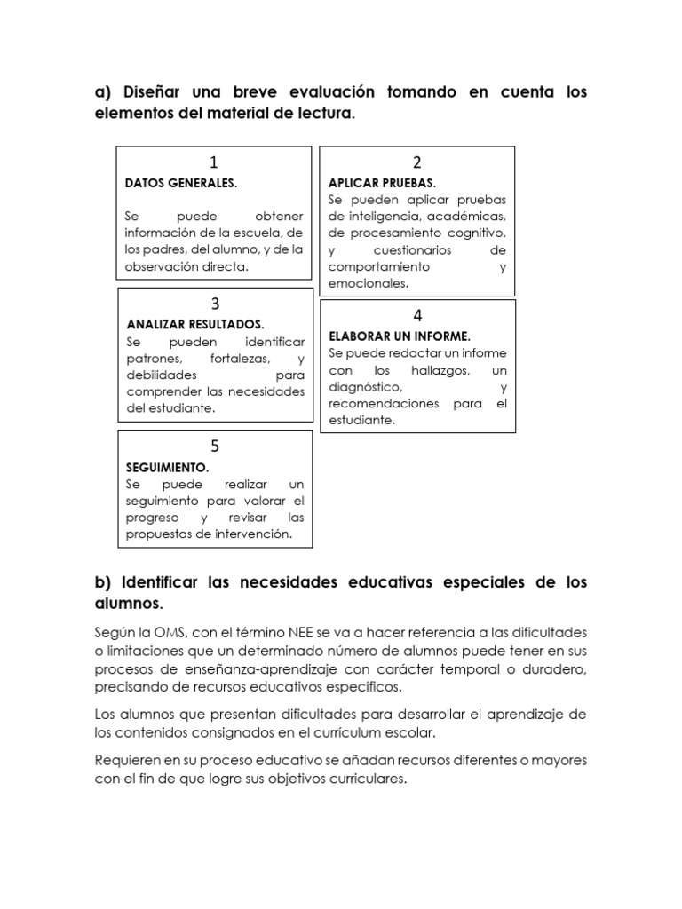 NEE | PDF | Aprendizaje | Inclusión (Educación)