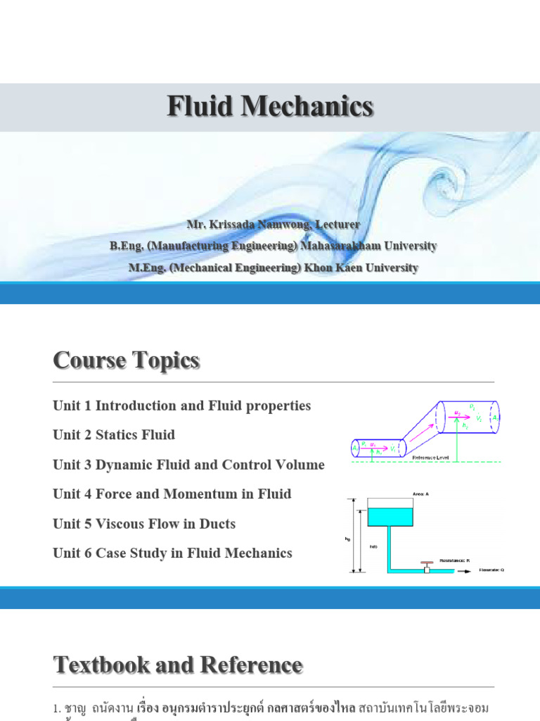 Fluid Mechanics - Unit 1 Introduction | PDF
