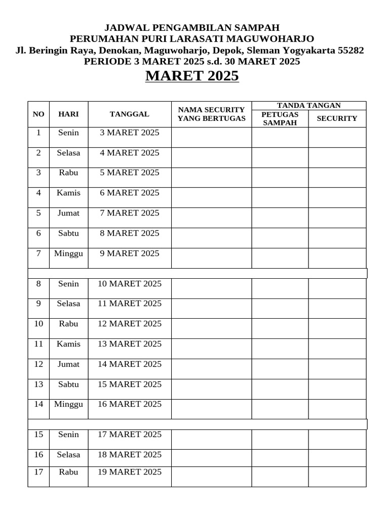 Maret 2025 Sampah | PDF