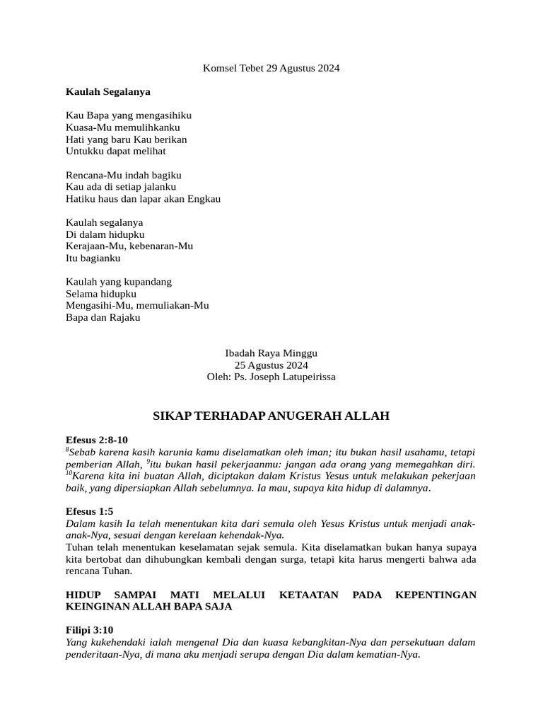Komsel 29 Agustus 2024 | PDF