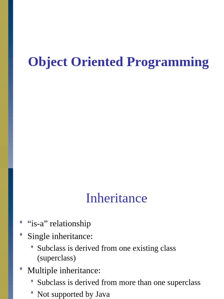 OOP | PDF | Method (Computer Programming) | Inheritance (Object Oriented Programming)