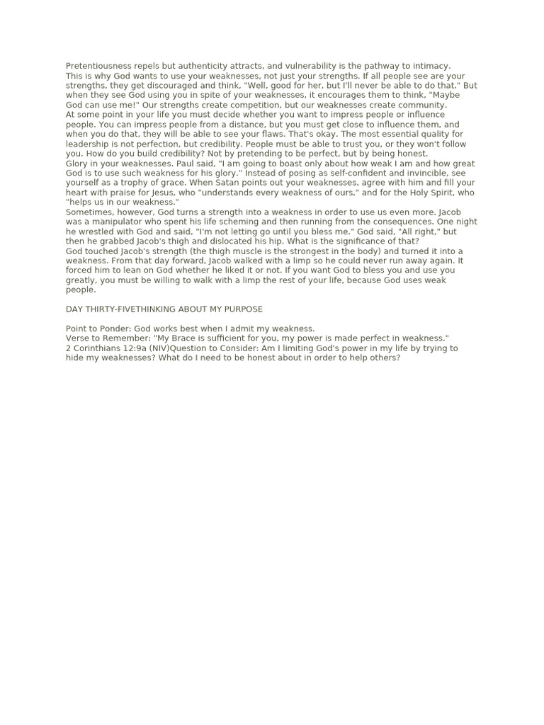 Pretentiousness Repels But Authenticity Attracts | PDF | Theology ...