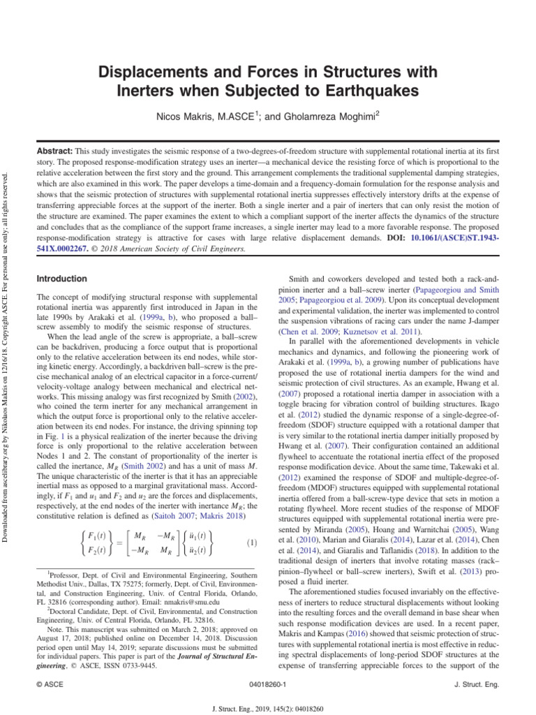 Displacements and Forces in Structures W | PDF | Force | Mechanics