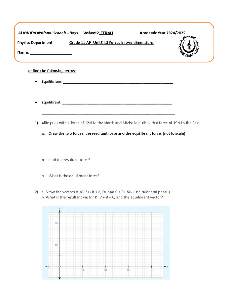 Grade 11 Physics: Forces in 2D Concepts | PDF | Force | Mechanics